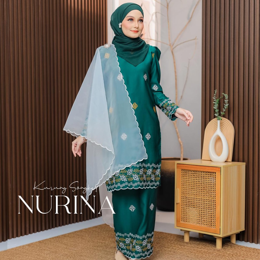 TUNIKMY Baju Kurung Songket Nurina | set baju kurung moden ( TIDAK TERMASUK SHAWL ORGANZA ...