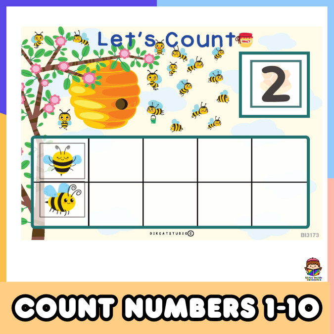 Little Cuttie Count the Numbers 1-10 Busy Book Kid Early Learning Book ...
