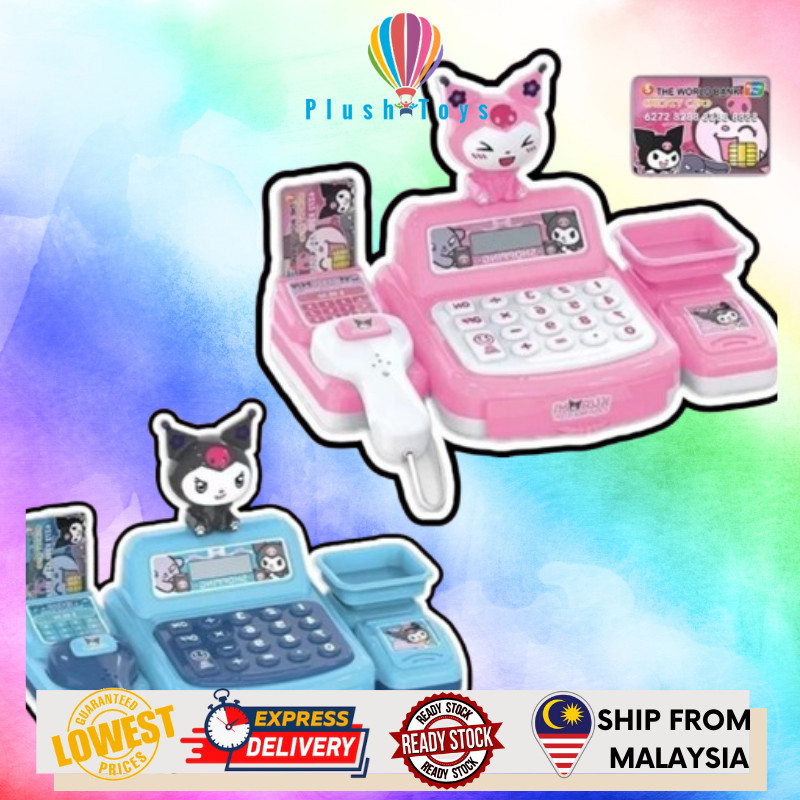 Kuromi Cashier Machine Toy Simulated Supermarket Cash Register Kits ...