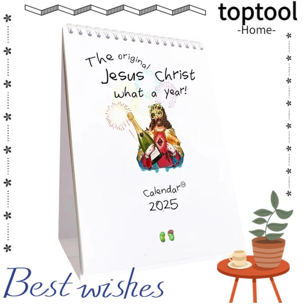 TOPTOOL Christ Calendar 2025, Inspiring Painting Hanging On Wall Jesus ...