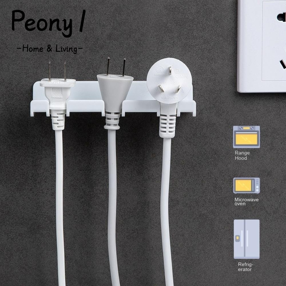 PEONY1 Wall Storage Hook, Self-adhesive Waterproof Power Plug Socket ...