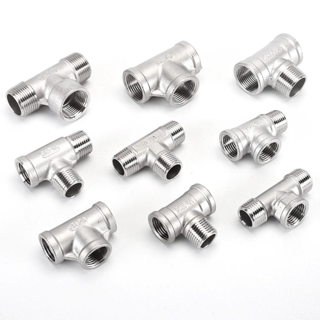 304 Stainless Steel Tee Joint DN8/10/15/20/25 Tee Outer Thread Inner ...