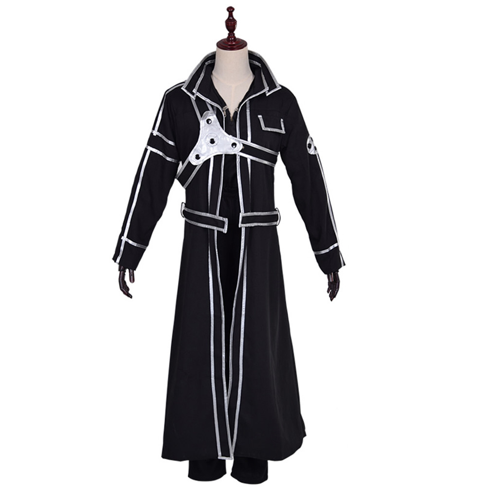 Anime Kirigaya Kazuto Cosplay Costumes Sword Art Online Kirito Uniform ...
