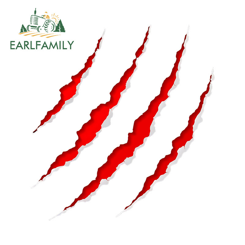 EARLFAMILY Monster Claw Car Stickers Cool Occlusion Scratch Caravan ...
