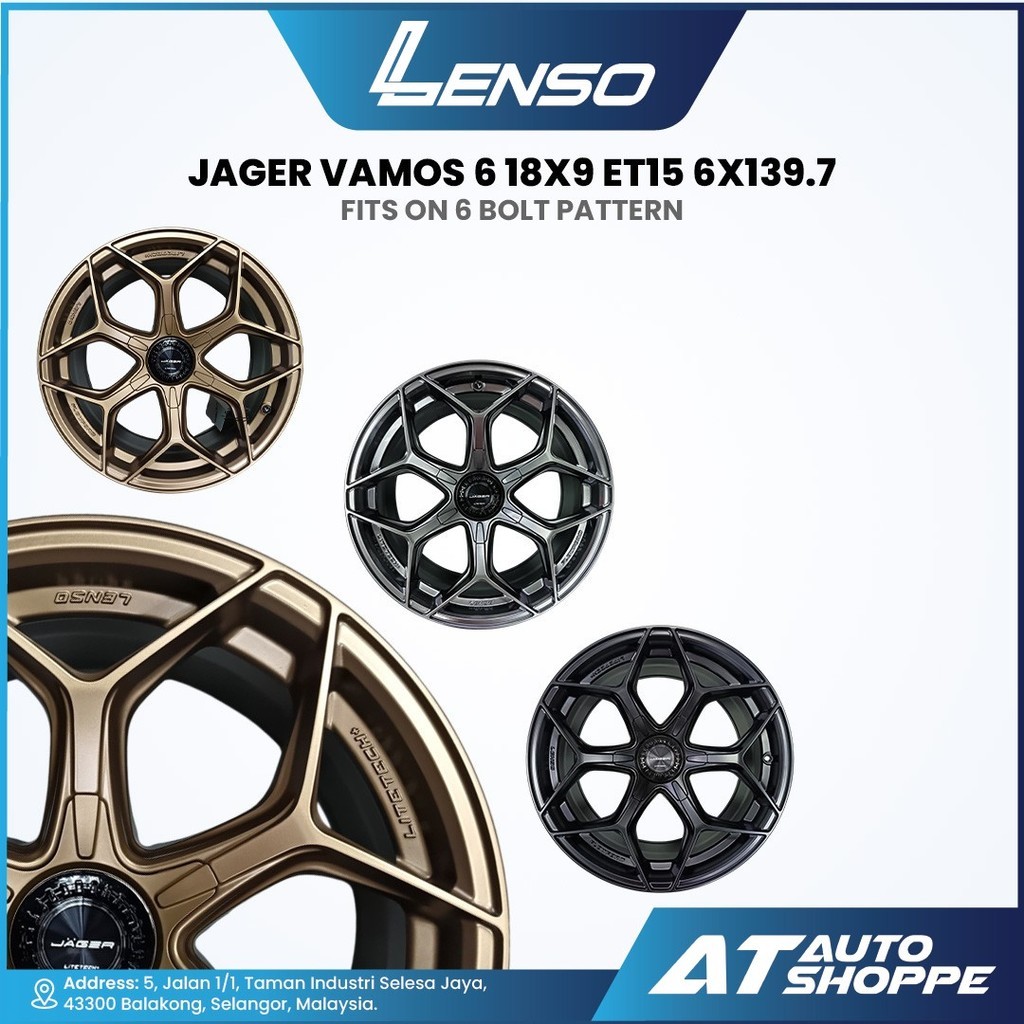 Lenso Vamos 6 Litetech+ 18X9 ET15 6X139.7 (1 Piece) 4x4 Rims Ford ...
