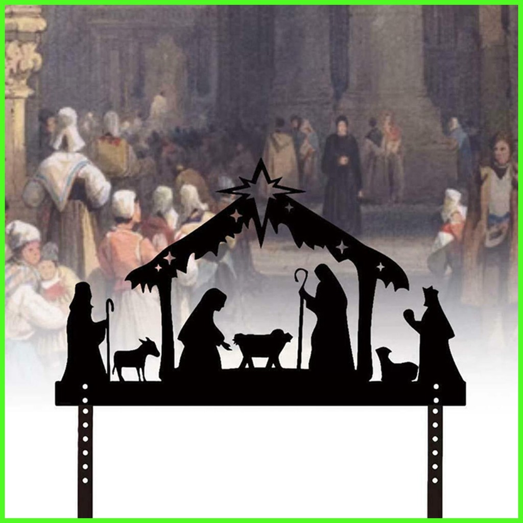 Outdoor Nativity Scene Christmas Nativity Metal Sign Christmas Decor ...