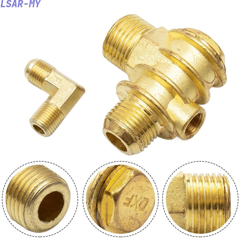Air Compressor 3-Port Pneumatic Check Valve Brass Male-Thread One-way ...