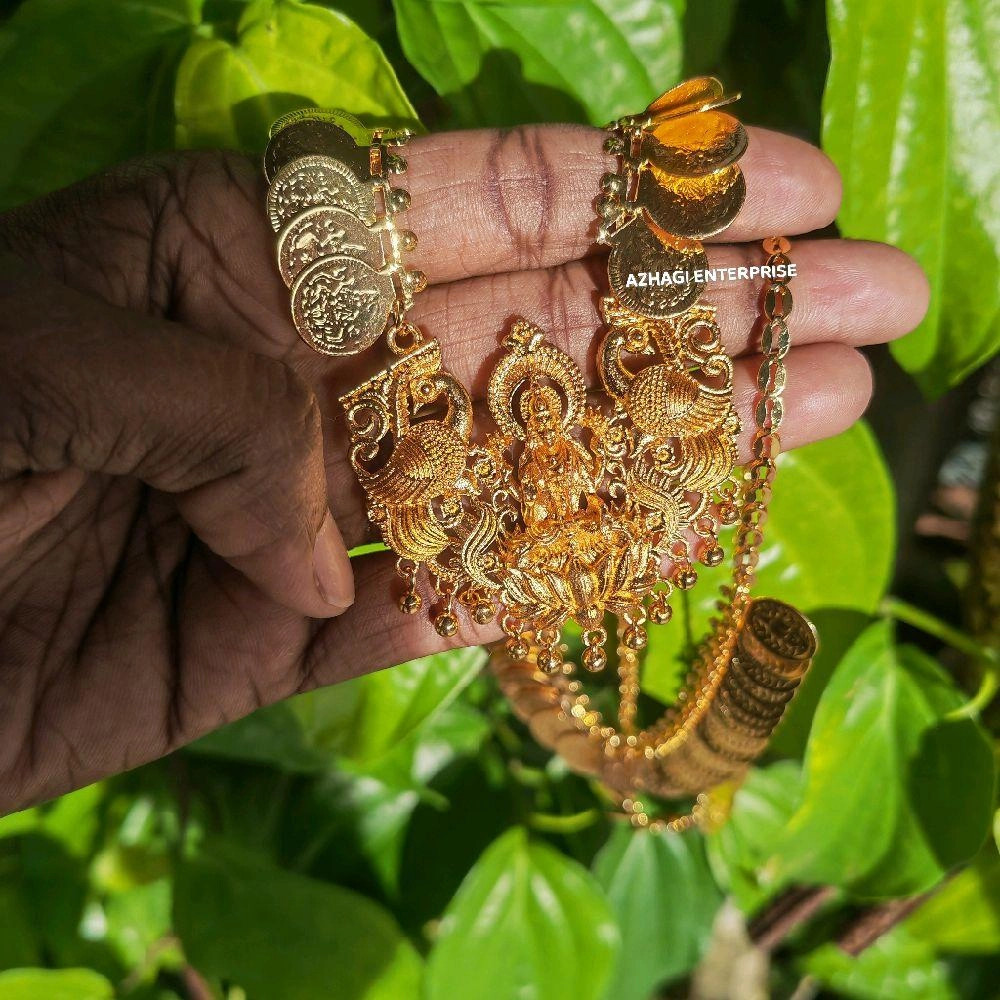 Laskhmi Kaasu Malai // Dollar Necklace With God Pendant // Coins ...