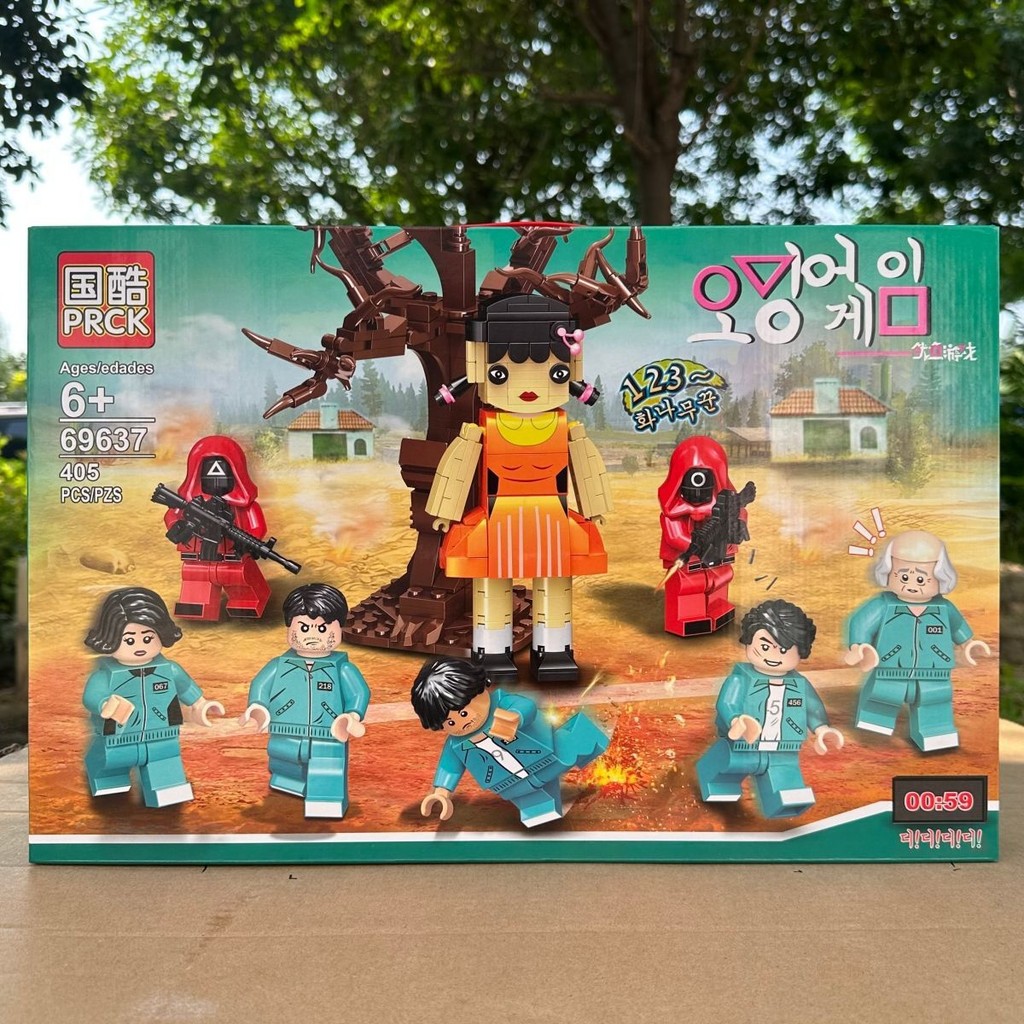 Ready Stock Netflix Squid Game Building Block Toy Pulling Candy ...
