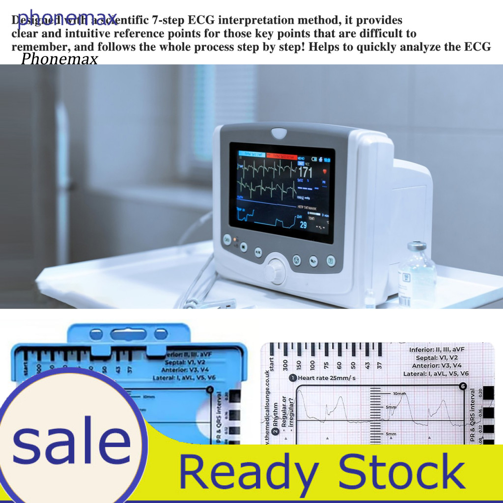 Ekg 7-step Interpretation Tool Portable Ekg Guide Transparent Ekg ...