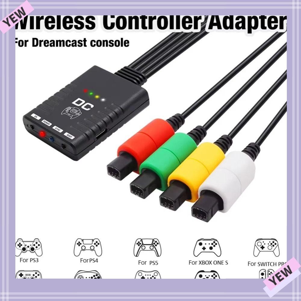 YYE Blueretro, Multifunction Support 4pcs Handle Wireless Controllers Adapter, 2024 LED ...