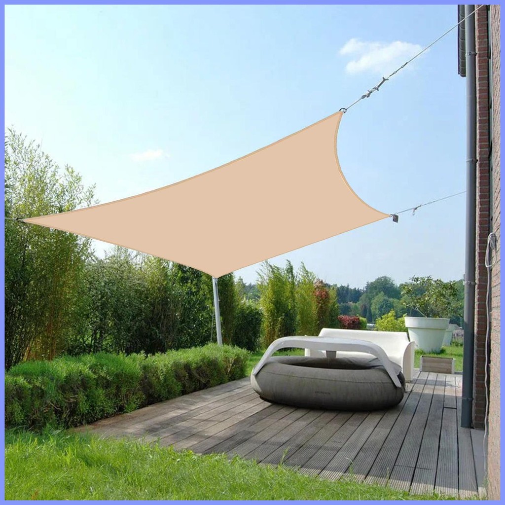 Sun Shade Canopy 3x4m Sun Protection Rectangle Sunshade Sail Net Sun ...