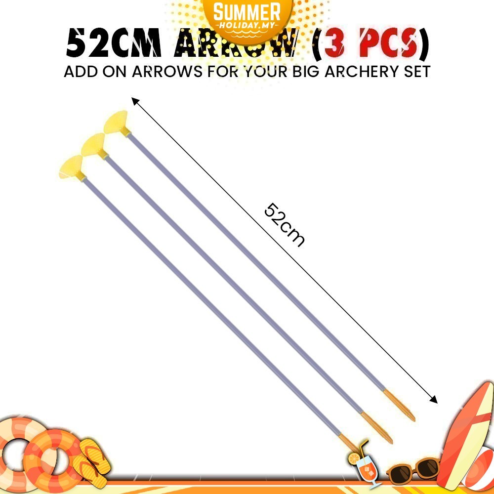 [3pcs] Add On Arrows For Big Archery Set Bow Arrow Archer Toy Outdoor ...