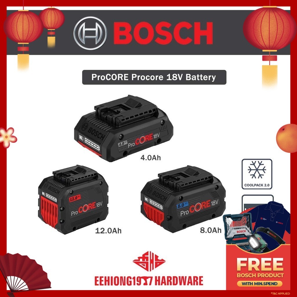 BOSCH ProCORE Procore 18V 18V+ 4.0Ah 8.0Ah 12.0Ah Professional Battery ...