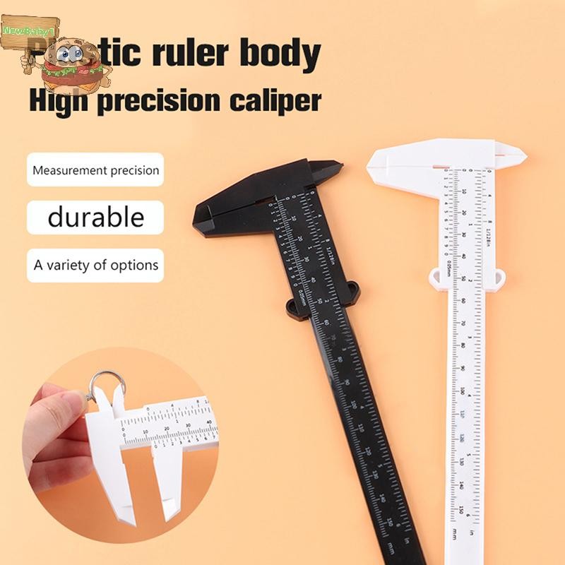 NB Mini Plastic Calipers DIY Tool Woodworking Metalworking Double Scale ...