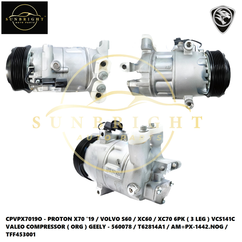 PROTON X70 '19 / VOLVO S60 / XC60 / XC70 6PK ( 3 LEG ) VCS141C VALEO ...