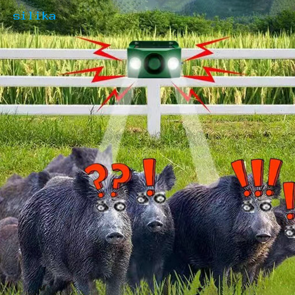 SIH-Beast Repellent Light Solar Warning Lights with Loud Volume Weather ...