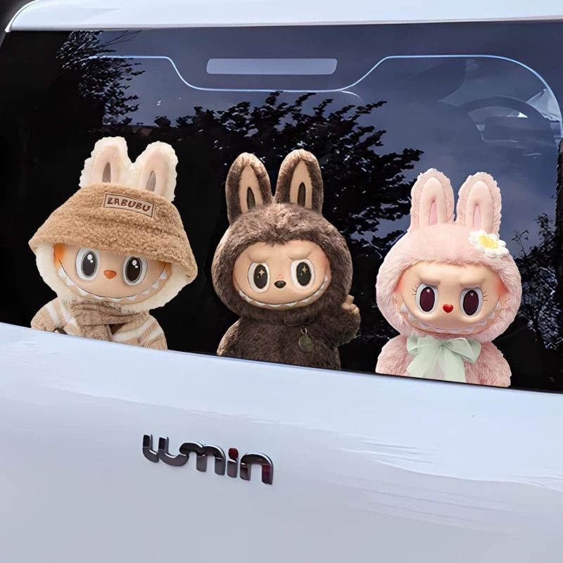 Labubu Big Head Stickers labubu Emoji Car Stickers Electric Vehicle ...