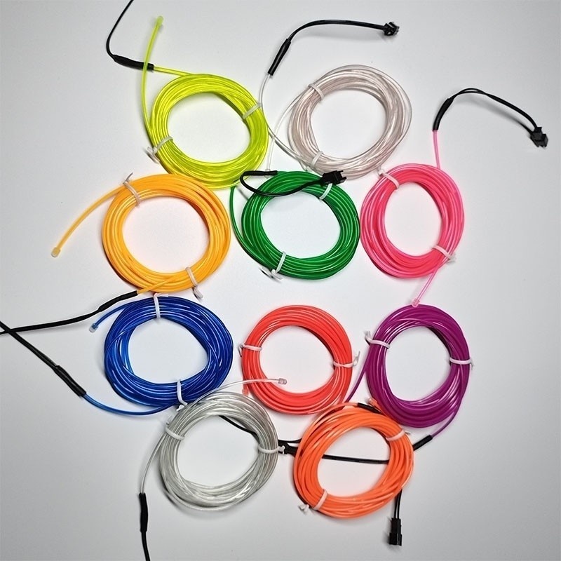 5m Panjang LED Jalur Cahaya Neon Mini DIY Hiasan Tali kawat Neon Cahaya ...