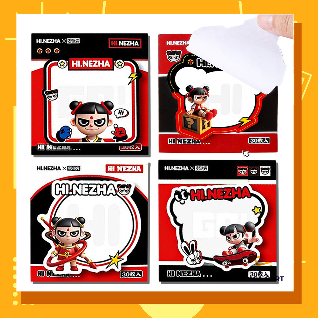 CASA CART Nota Nezha Sticky Notes Tebal Notepad Mudah Tanggal Comel ...