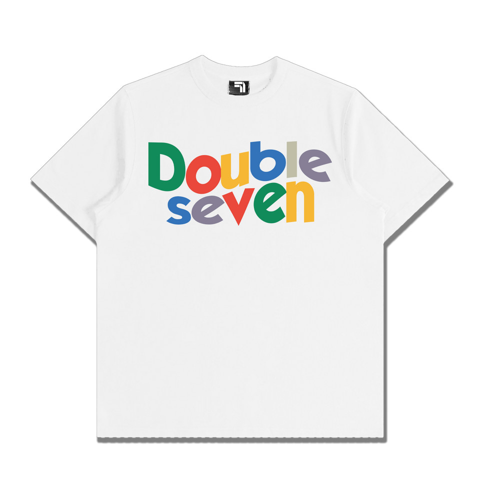 Double 7 Multi-Color Font Tee (White) | Shopee Malaysia