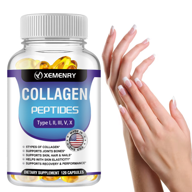 COLLAGEN PEPTIDES, 120 capsules, promotes collagen formation, anti ...