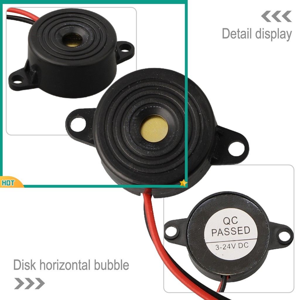 DC 3-24V Electronic Buzzer Small Enclosed Piezo Electric Beeper with ...