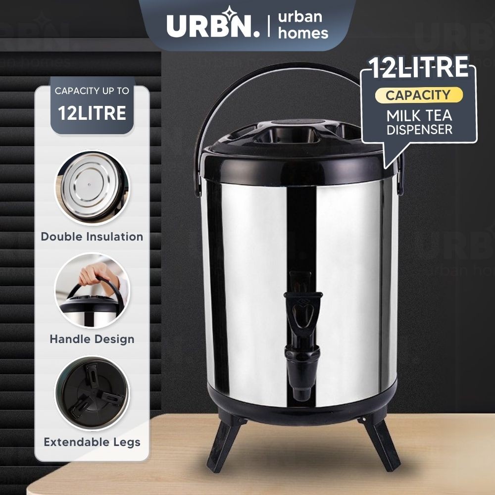 𝗨𝗥𝗕𝗔𝗡𝗛𝗢𝗠𝗘𝗦 Stainless Steel Milk Tea Bucket Water Dispenser Hot And Cold ...