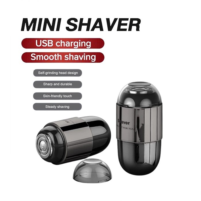 Smooth Shaving Pocket-Size Electric Razor Rechargeable for Wet or Dry ...