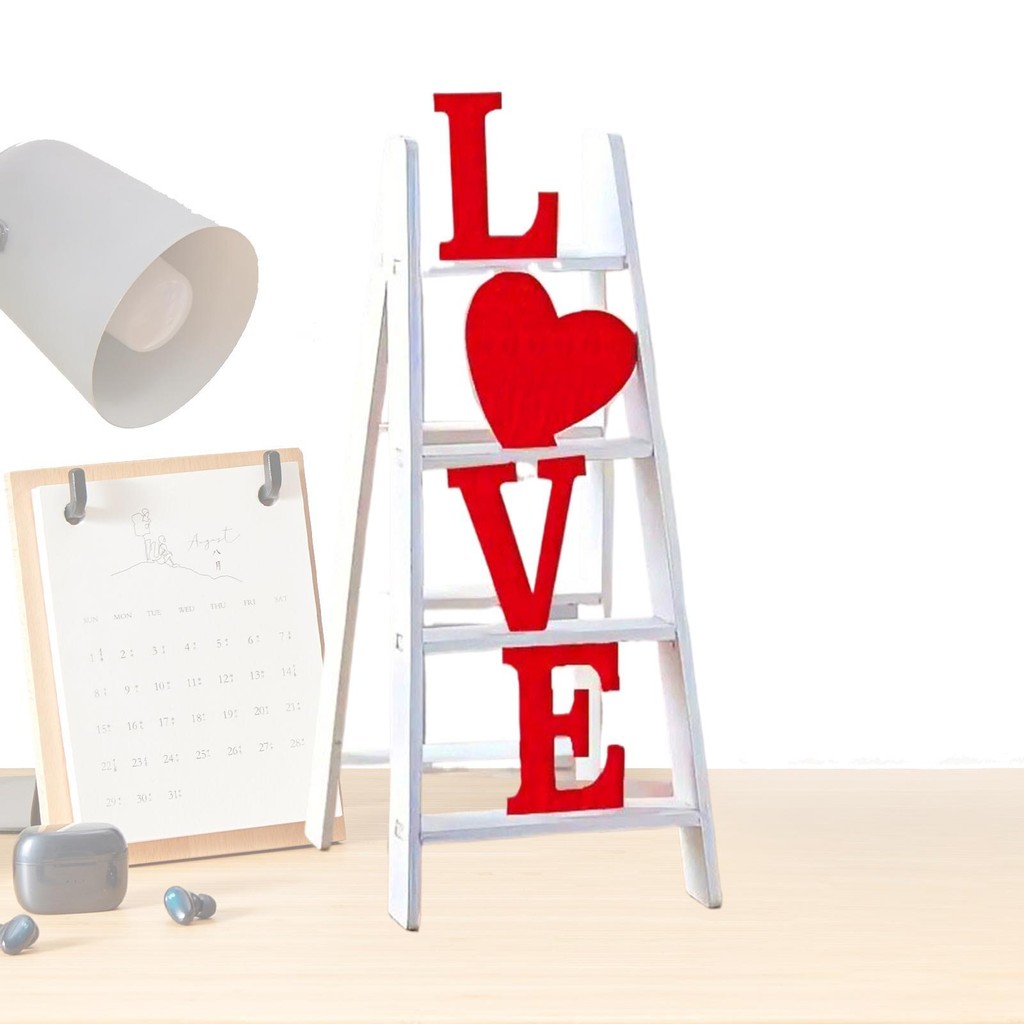 Valentine Ladder Love Ladder Desktop Decor Valentine's Day Sign Love ...