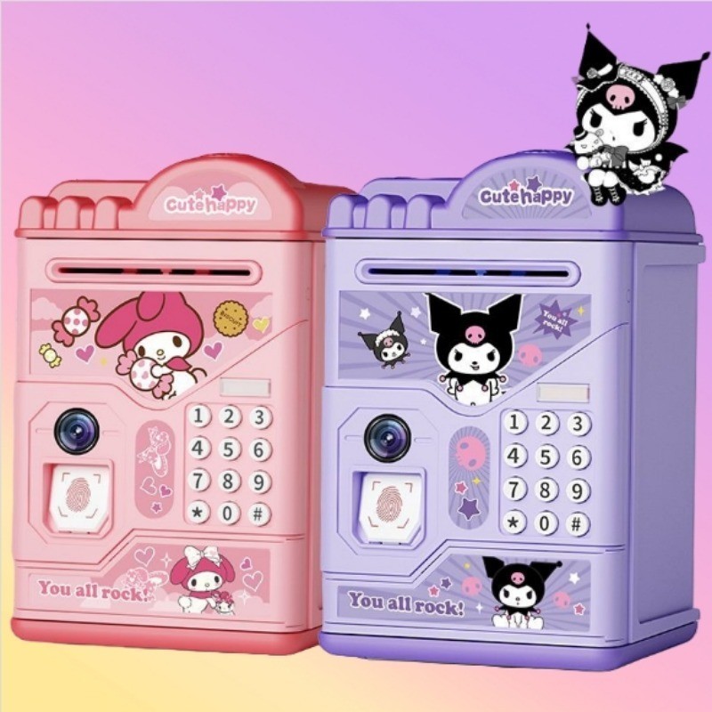 Sanrio Kuromi Children's Bank Password Box Cinnamoroll My Melody Kawaii ...