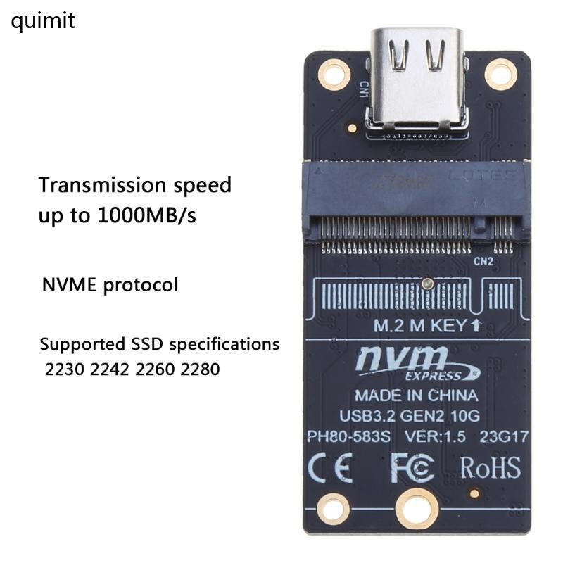 QUIM Hard Disk Enclosure for M 2 SSD Adapter NVME USB 3 1 JMS583 High ...