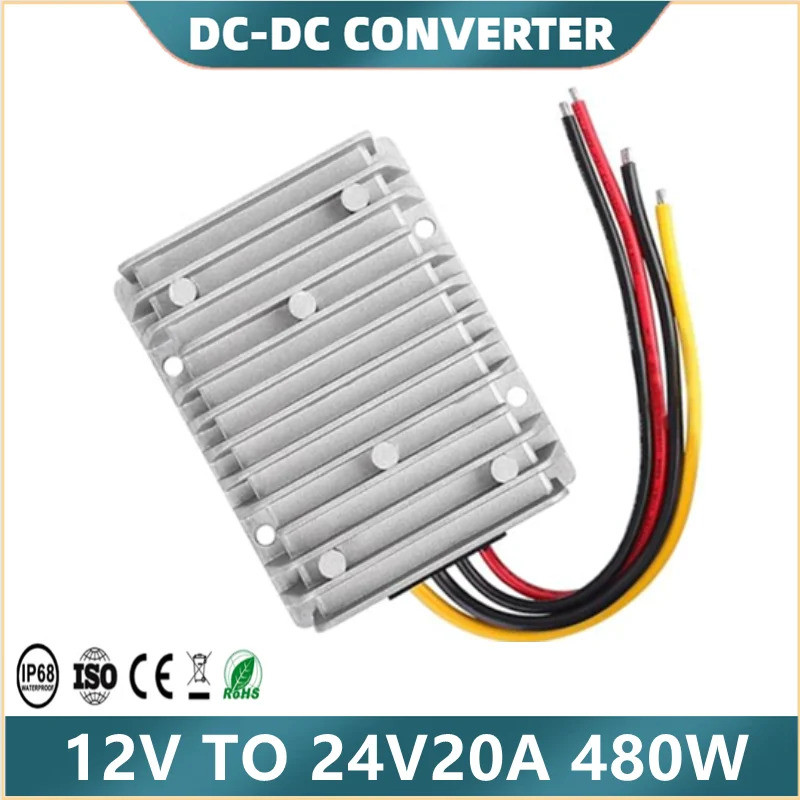 DC-DC Boost Converter 12V to 24V 20A 480W Step Up Voltage Regulator ...
