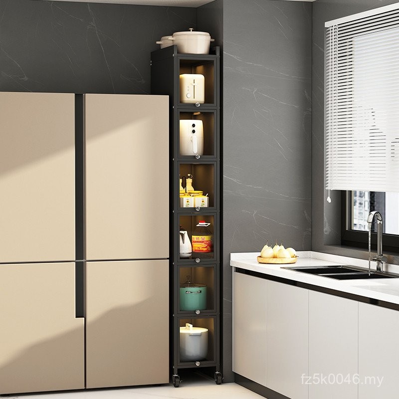 Back Wall Ultra-Narrow Locker Small Size Kitchen Storage Side Cabinet ...