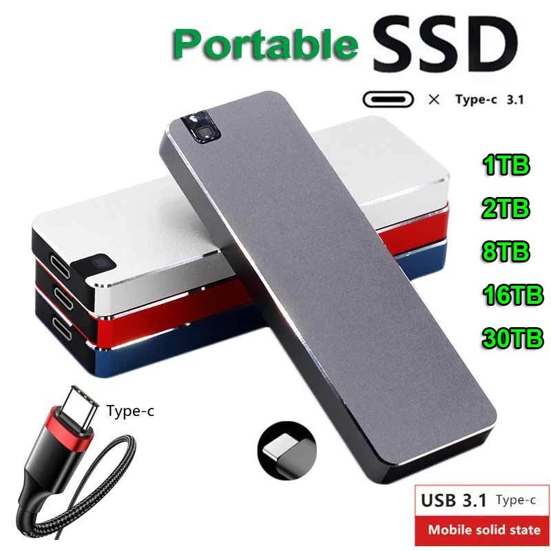 Mini Portable SSD Type-C/USB3.1 External Mobile Solid State Drive High ...