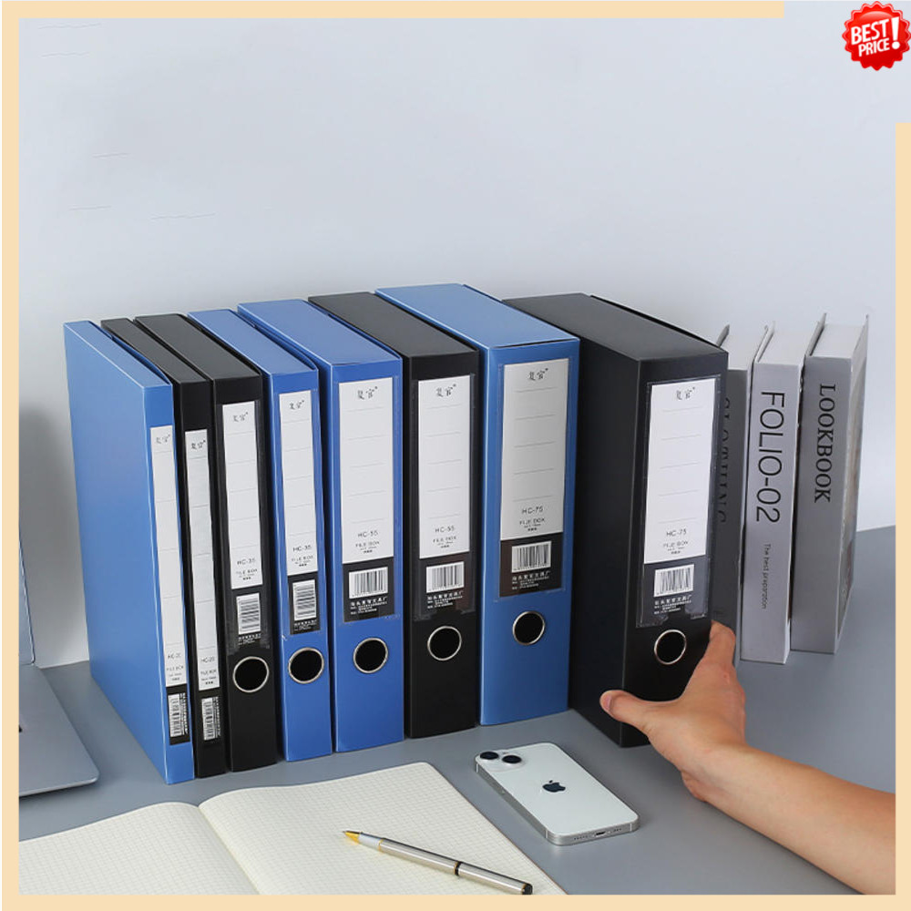 Black Blue A4 File Folder Multifunctional PP Plastic Thickened Document ...