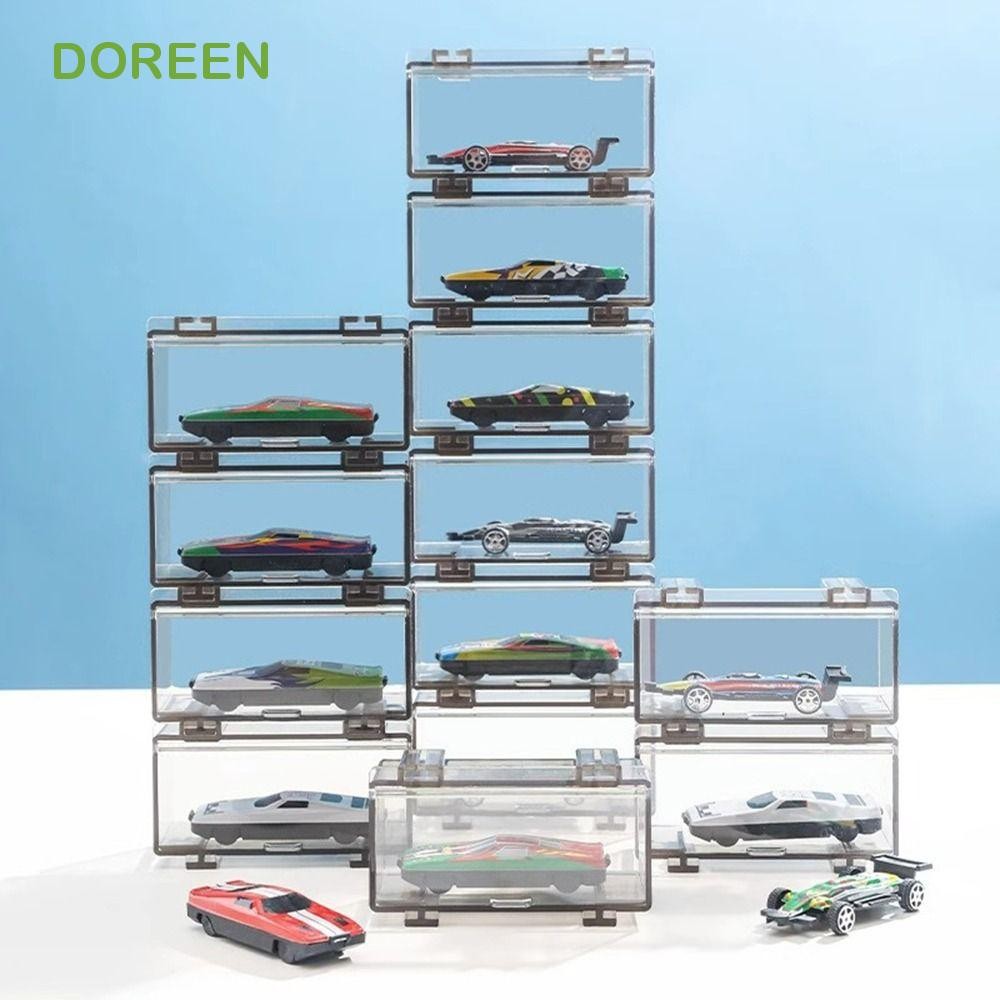 DOREEN Car Display Box, Transparent Stackable Model Car Box, Portable 1 ...