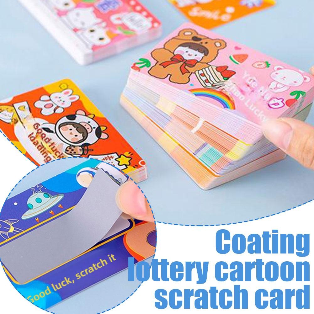 Cartoon Scratch Card Teacher Reward Student Scratch Raffle Creative ...