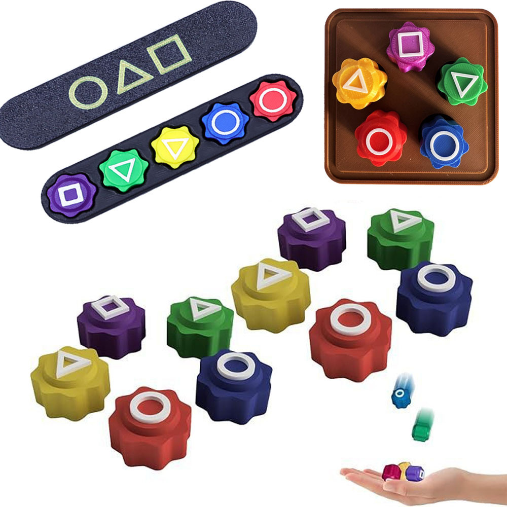 Korean Jacks Squid Game Gonggi Game Squid Game Jackstone Toys 3D ...