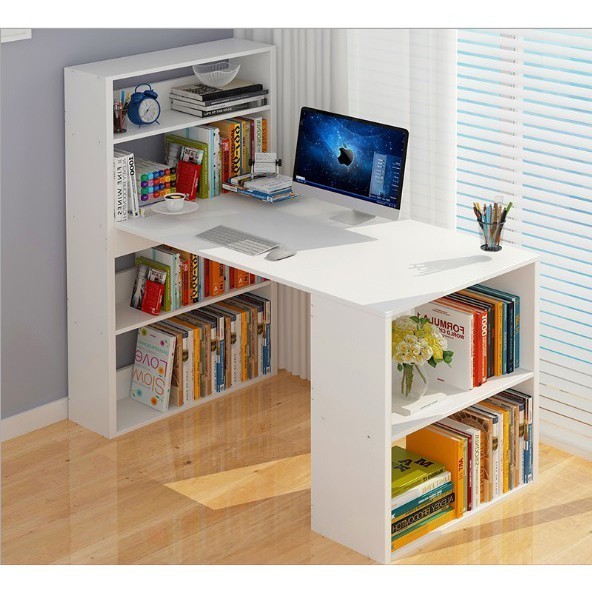 MYNew DIY Computer Table Study Table Elegant White Simple Computer Desk ...