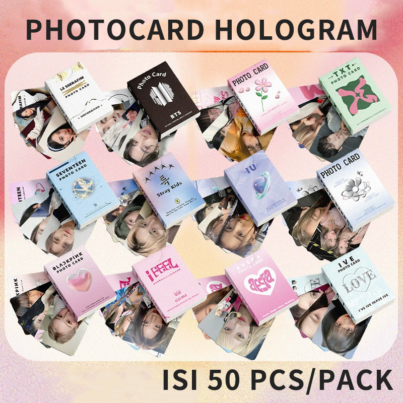 LOMO CARD HOLOGRAM 50PCS PHOTOCARD HOLO LOMOCARD TREASURE BLACKPINK ...