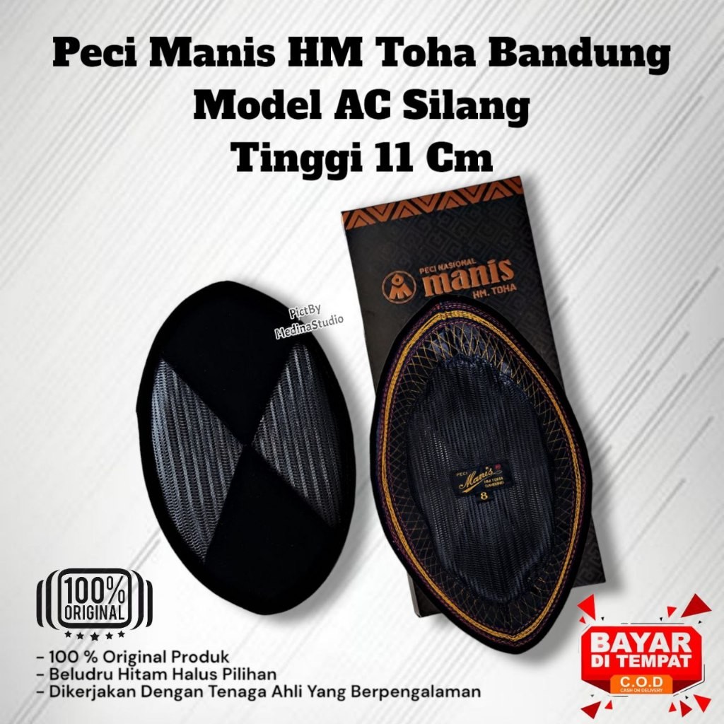 Cross AC Sweet Peci 11 Cm High Production from HM Toha Bandung | Shopee ...