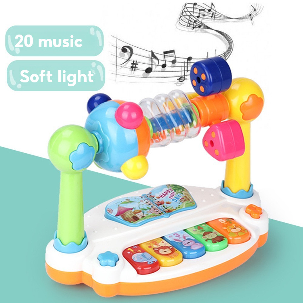 Baby Piano Toy Kids Electric Musical Piano Keyboard Drum Playing Toy ...