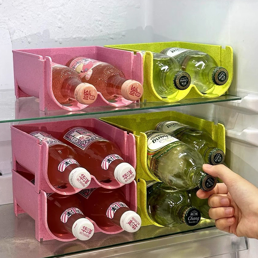 Refrigerator Beer Beverage Storage Rack Sorting Rack Stackable Bottled ...