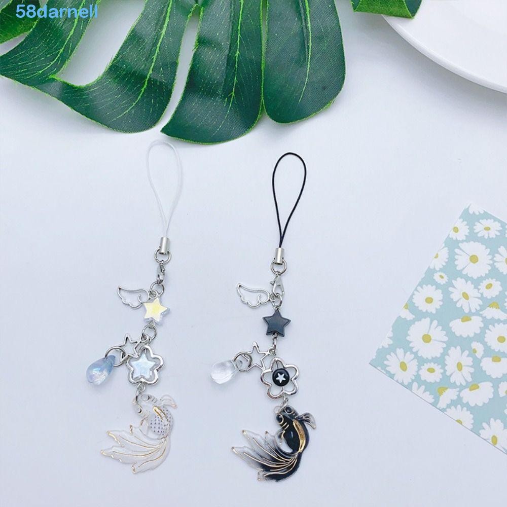 DARNELL Y2k Key Chains, Handmade Anime Koi Star Bead Chain, Charm Y2k ...