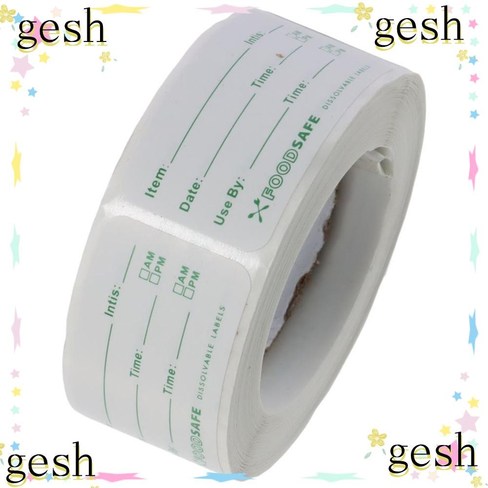 GESH1 Food Labels, No Adhesive Residue Dissolves 500 Labels Food Label ...