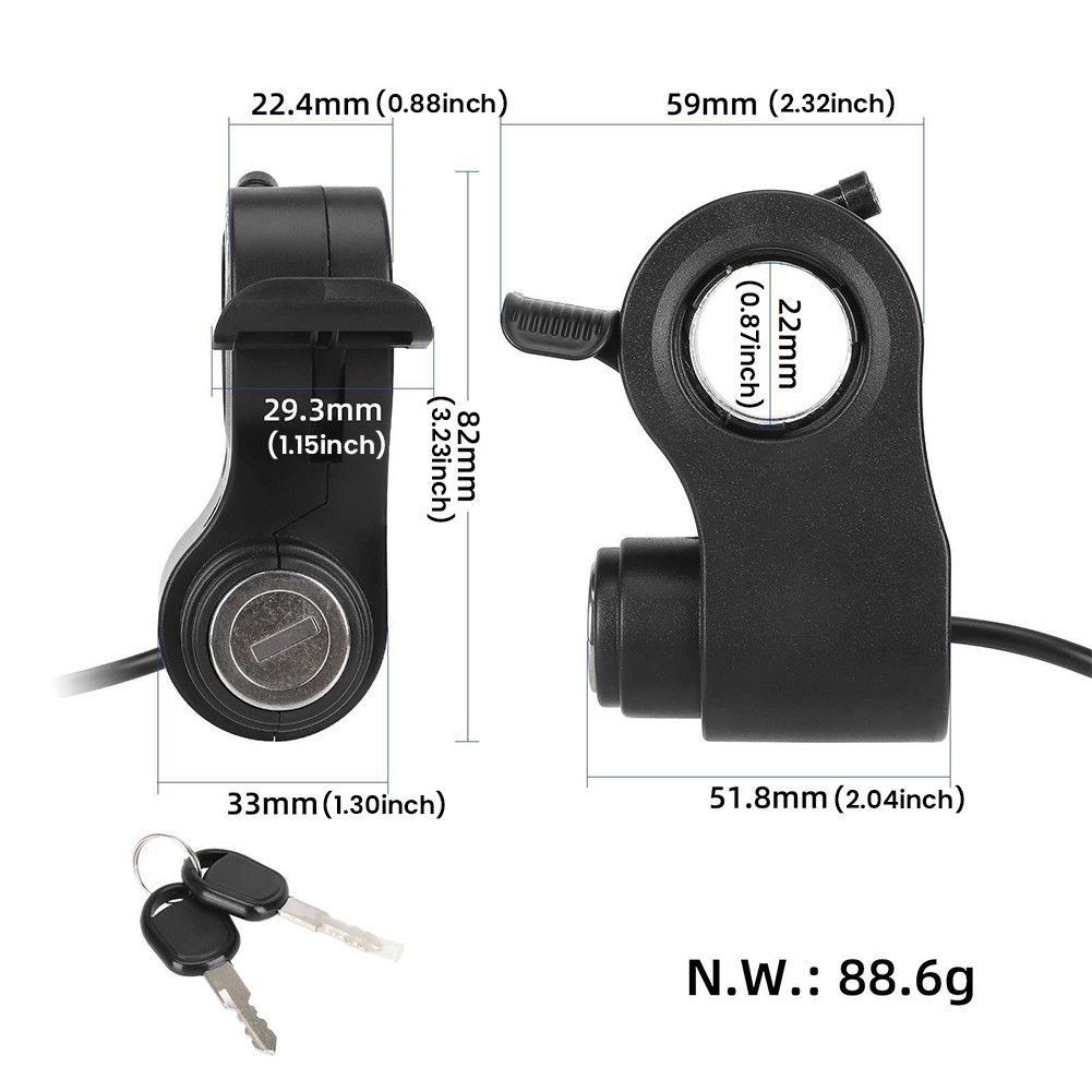E-Scooter Ignition Lock E-scooter Throttle Accelerator for Kukirin G2 ...