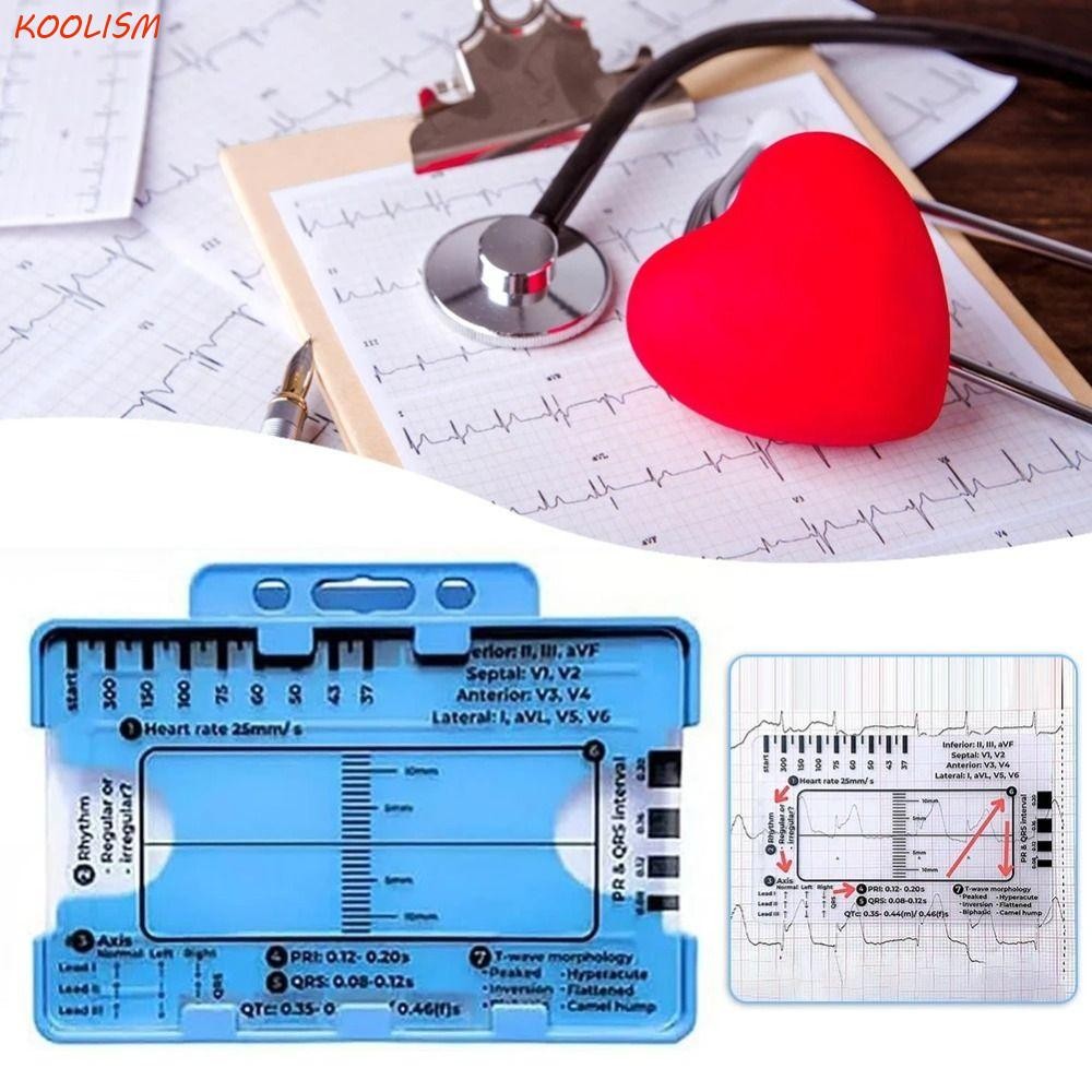 KOOLISM ECG 7 Step Ruler Card, Interpretation Portable Pocket Ecg/Ekg ...