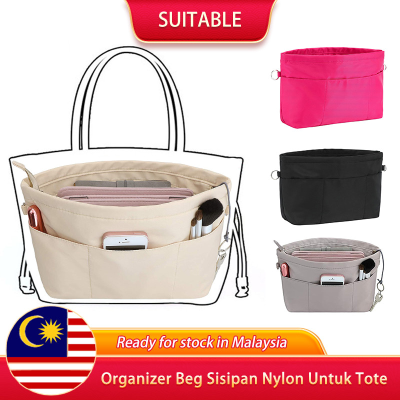 Penyusun Beg Insert dengan Penutup Zip untuk Beg Tote, Pembentuk Beg ...