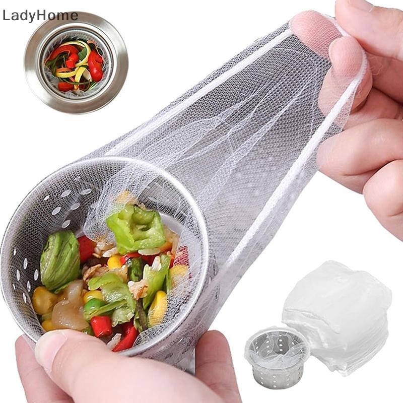 La 100Pcs Disposable Kitchen Sink Filter Mesh Sewer Garbage Filter Meal ...